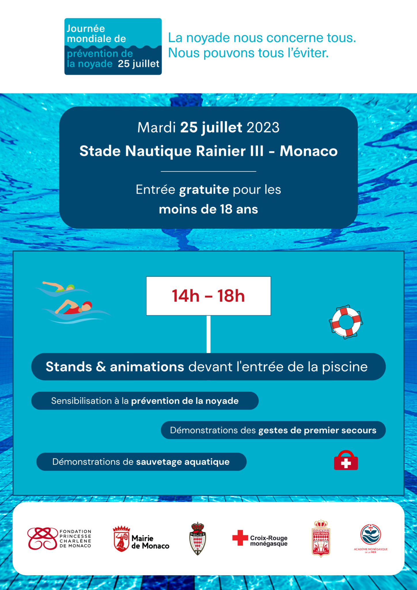 Journée mondiale de prévention de la noyade, ce mardi 25 juillet au ...